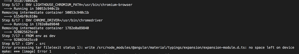 Docker / OSX — “no space left on device” | by Chris Kitson | Medium