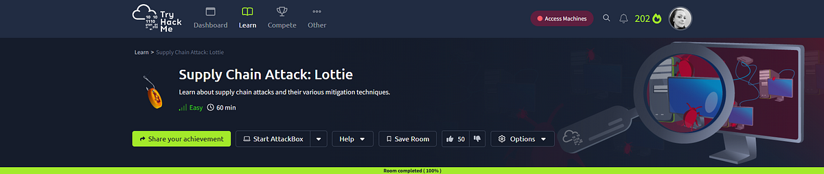 TryHackMe: Supply Chain Attack: Lottie | by RosanaFSS | Medium