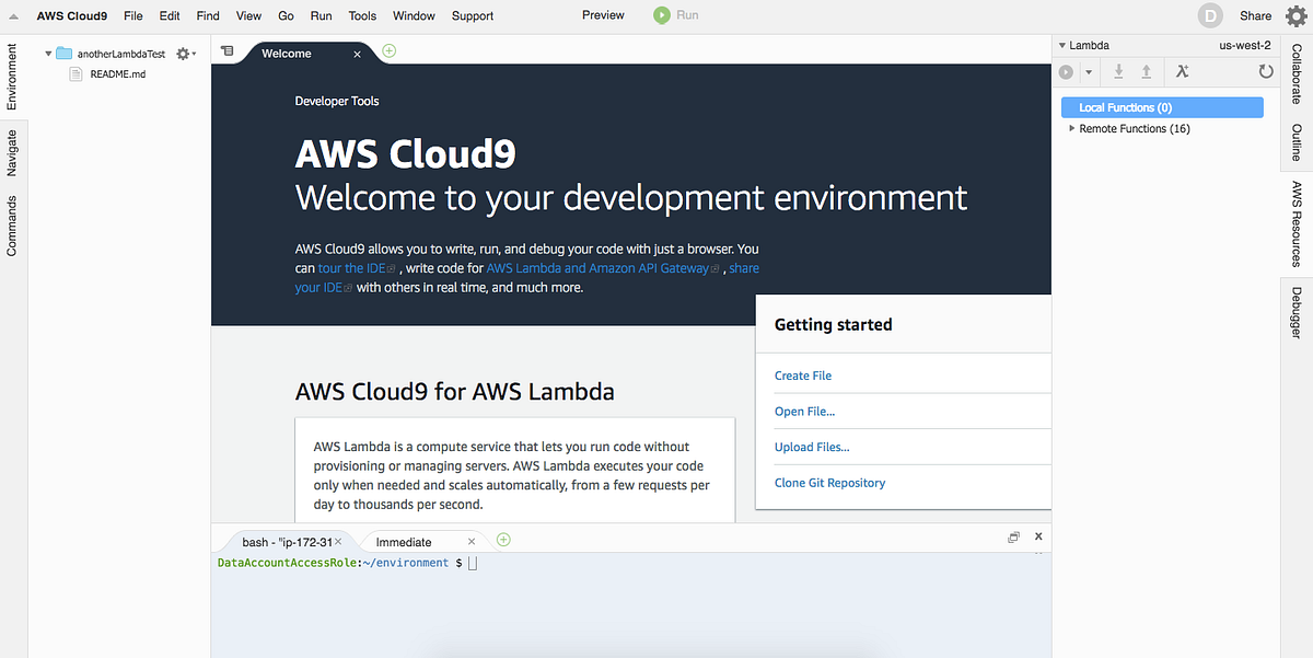 Model Services: for the cloud, from the cloud (Or: Cloud9 + Lambda + Gateway = Data in use) | by ...