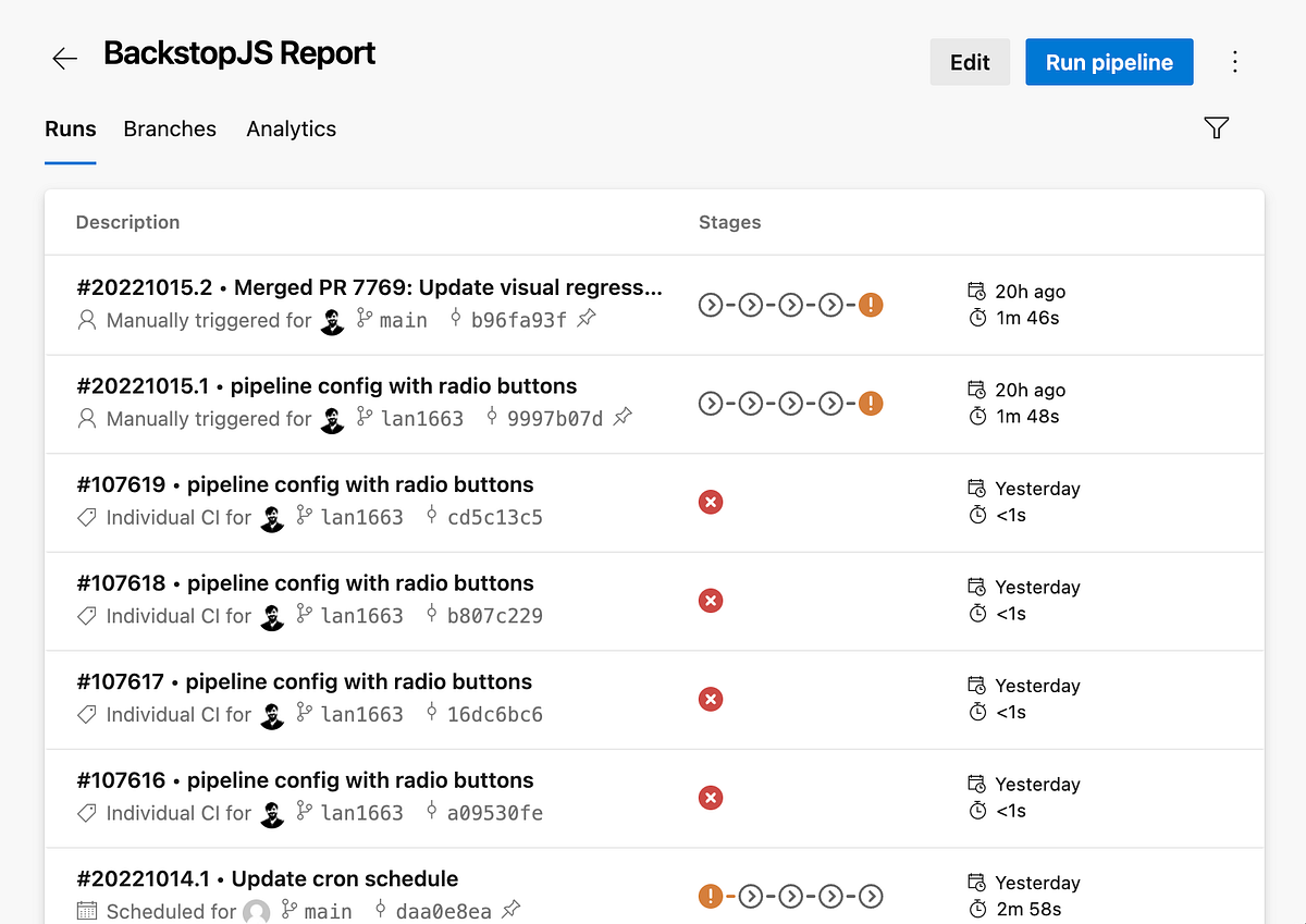 Set up automated visual regression tests with an Azure DevOps Pipeline ...