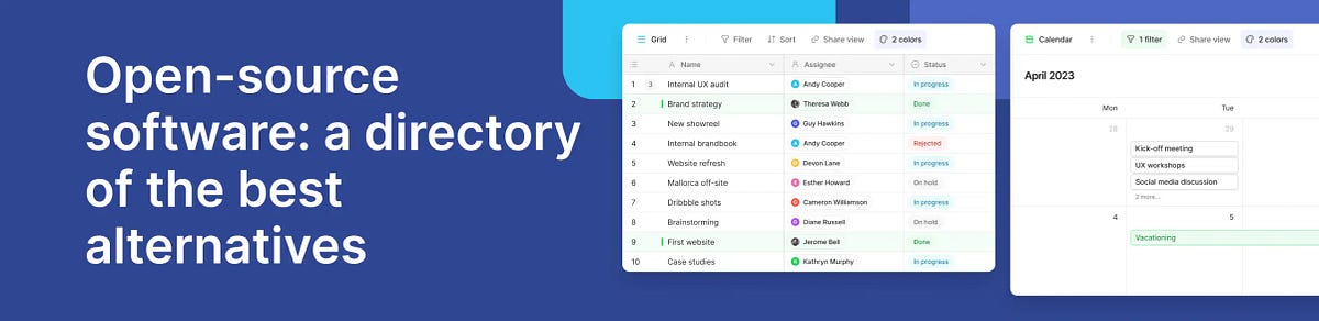 Open-source software: a directory of the best alternatives | by Baserow ...