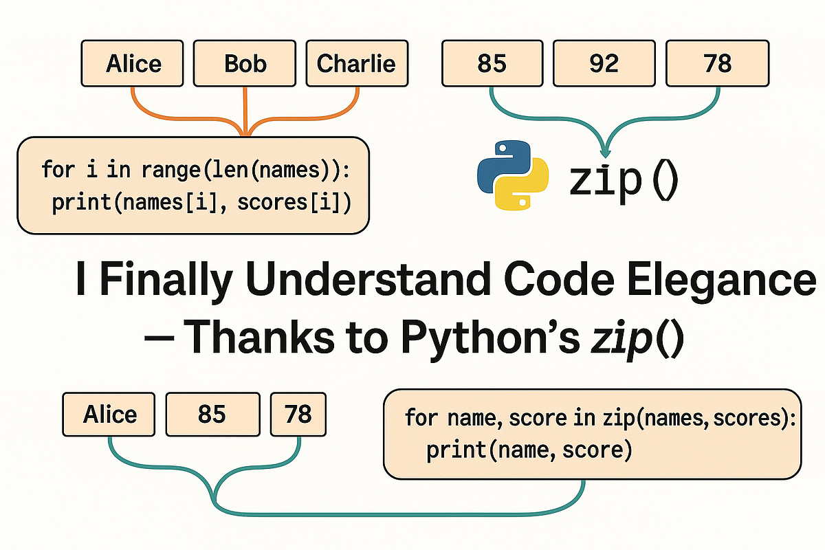 I Finally Understand Code Elegance — Thanks to Python’s zip() | by Nikulsinh Rajput | Jun, 2025 ...