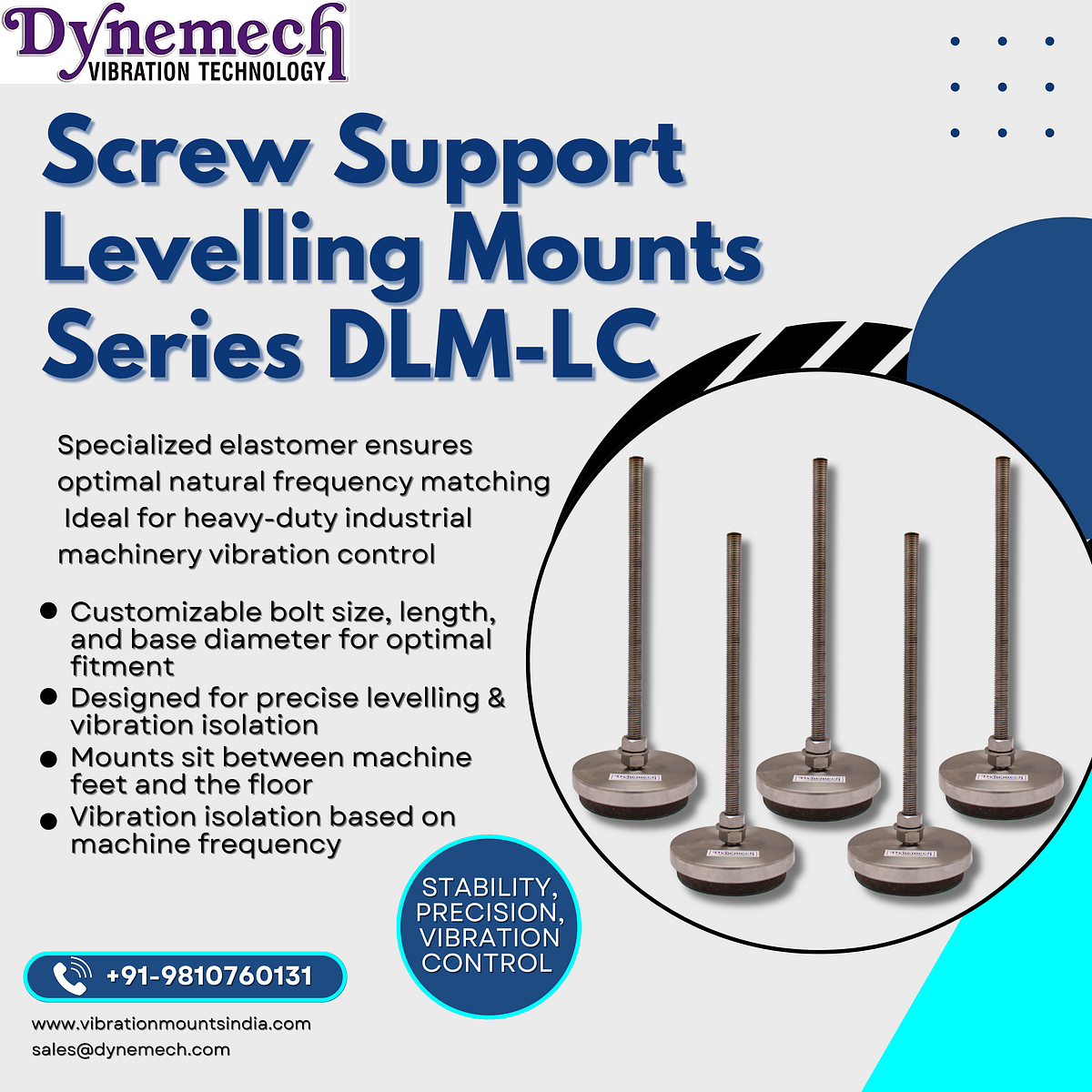 Dynemech’s Screw Support Levelling Mounts DLM LC Series | by Dynemech Anti Vibration Technology ...