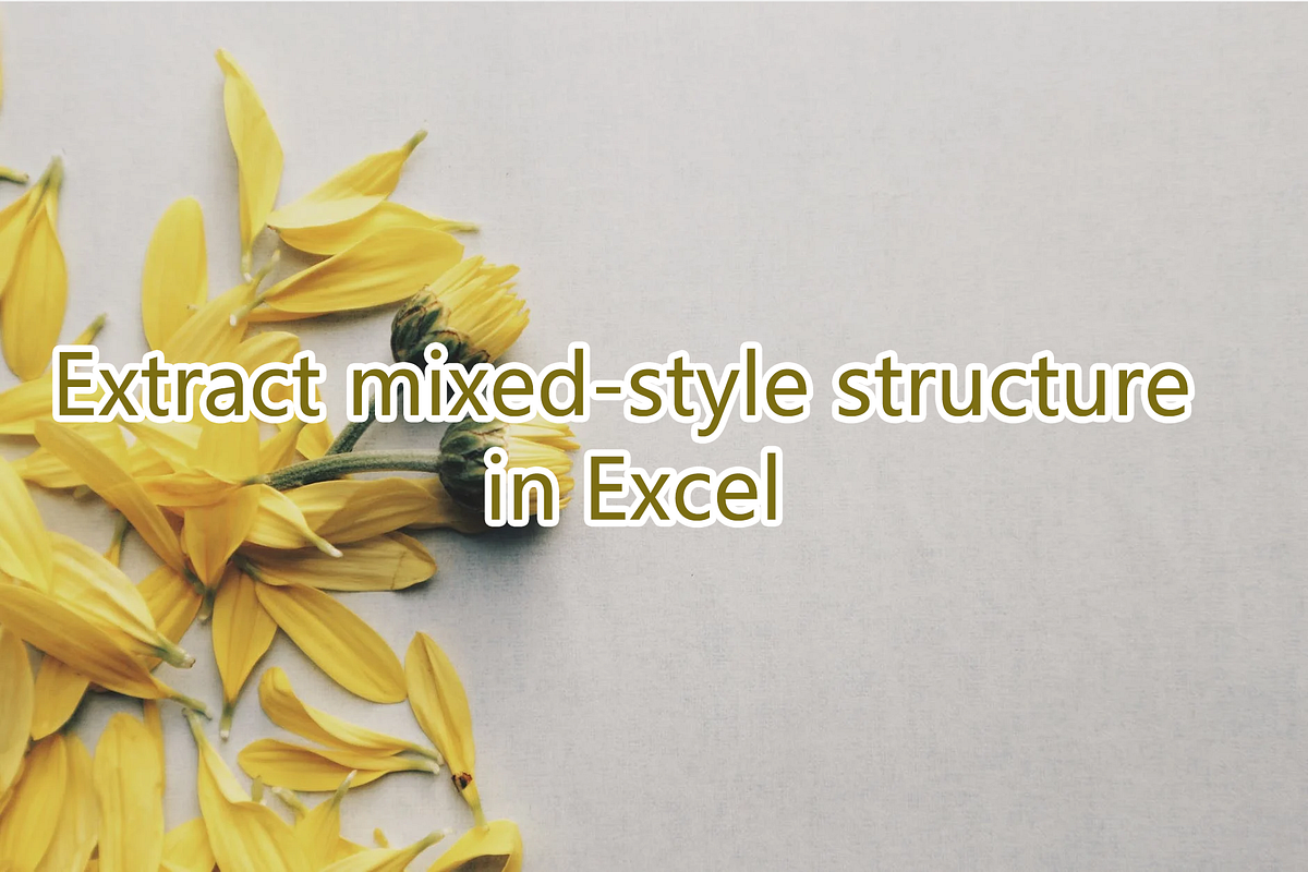 Extract mixed-style structure in Excel | by chuxin huo | Medium