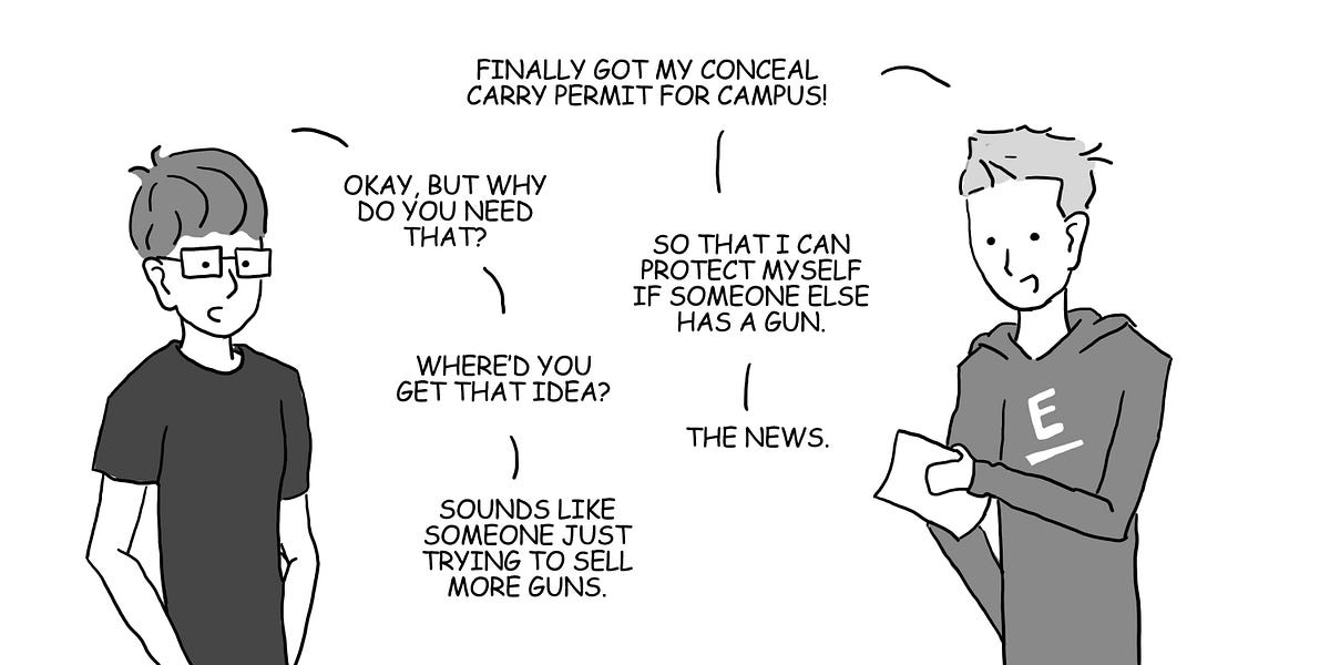 Cartoon Editorial: Guns for protection from guns | by Eastern Progress ...