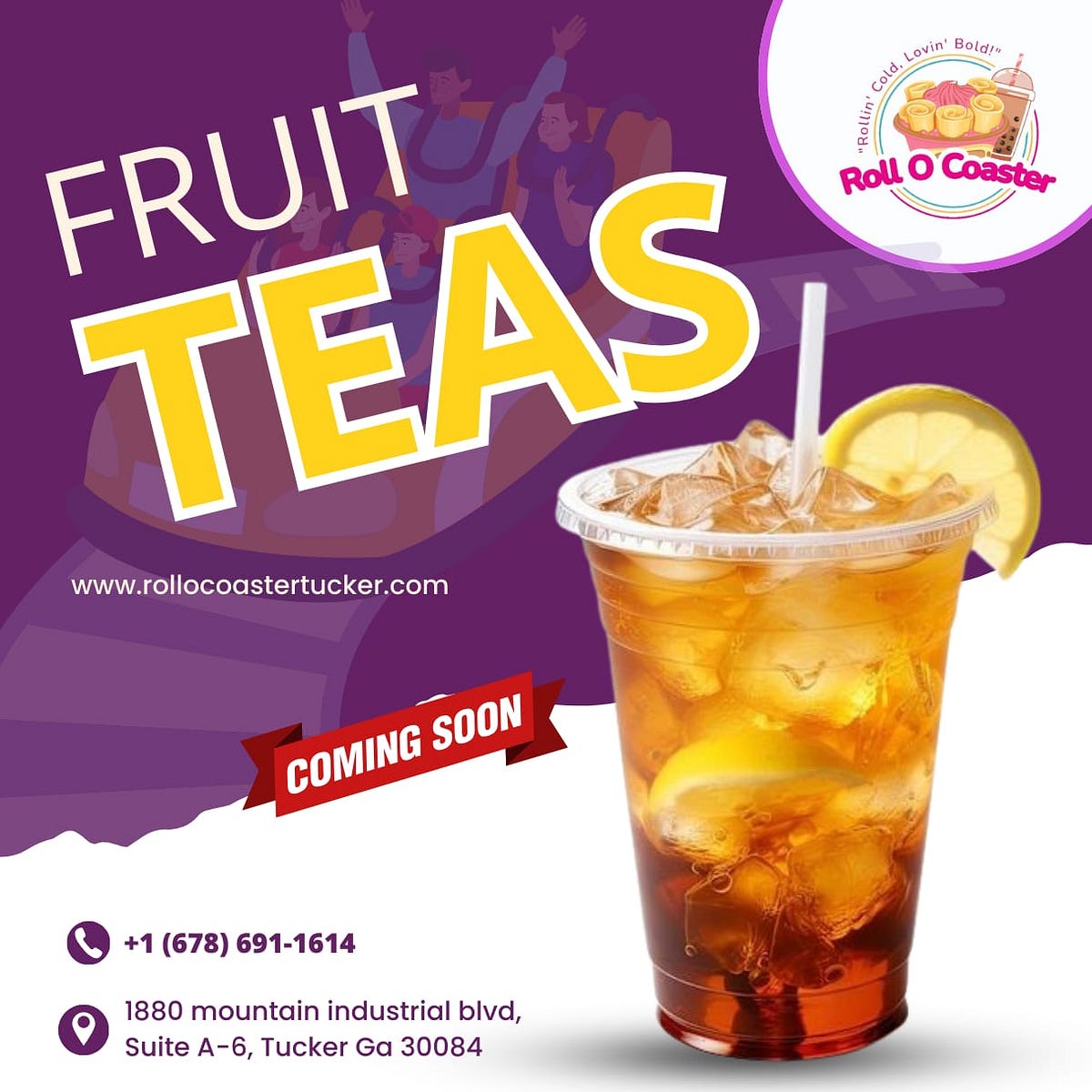 Get ready to ride the flavor wave! 🍹🎢 Our specialty fruit teas are on ...
