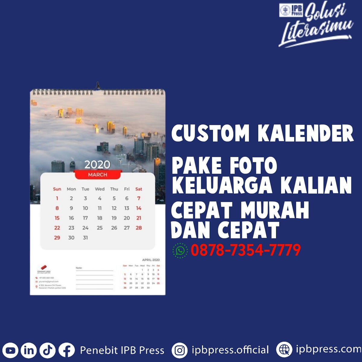 Murahh! custom kalender, Nomor WA: 0878–7354–7779 Custom kalender ...