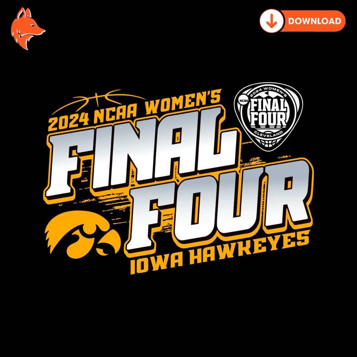 2024 NCAA Womens Final Four Iowa Hawkeyes SVG - Darin Anderson - Medium