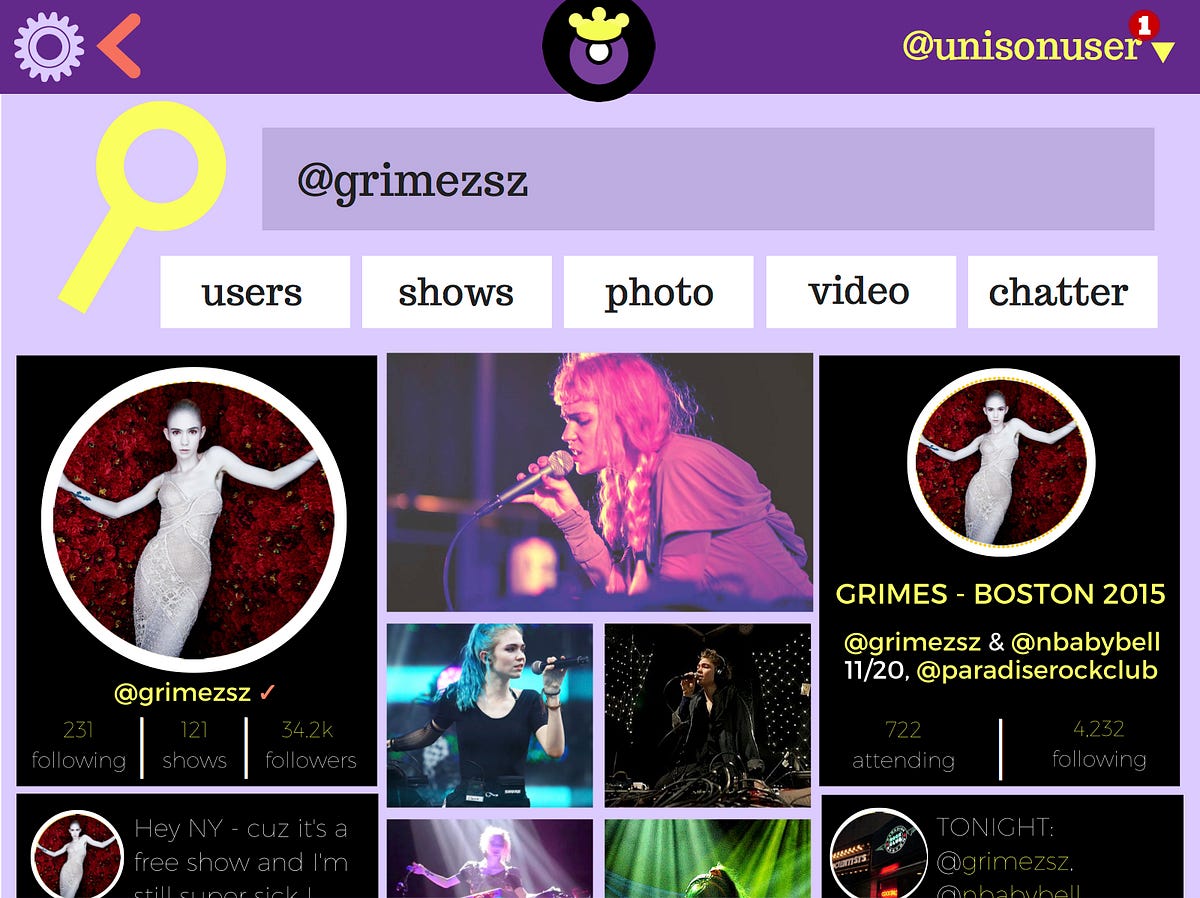 Final Project Appendix — Unison Mock-Ups | by Maggie Larkin | Medium