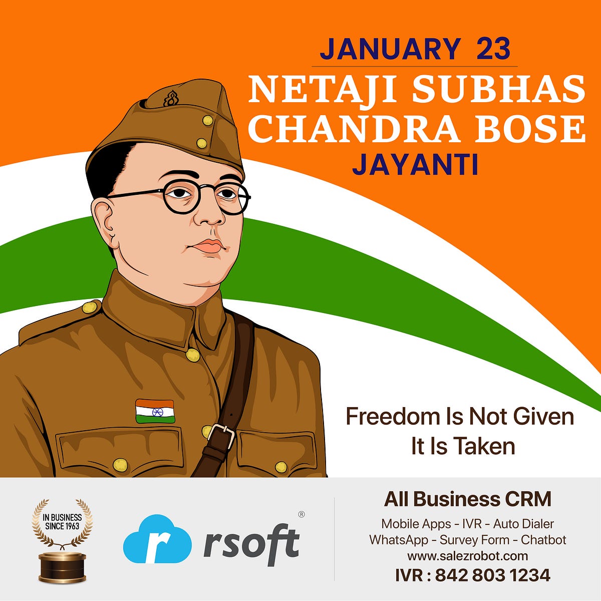Saluting the Fearless Leader: Netaji Subhas Chandra Bose Jayanti 🇮🇳 ...