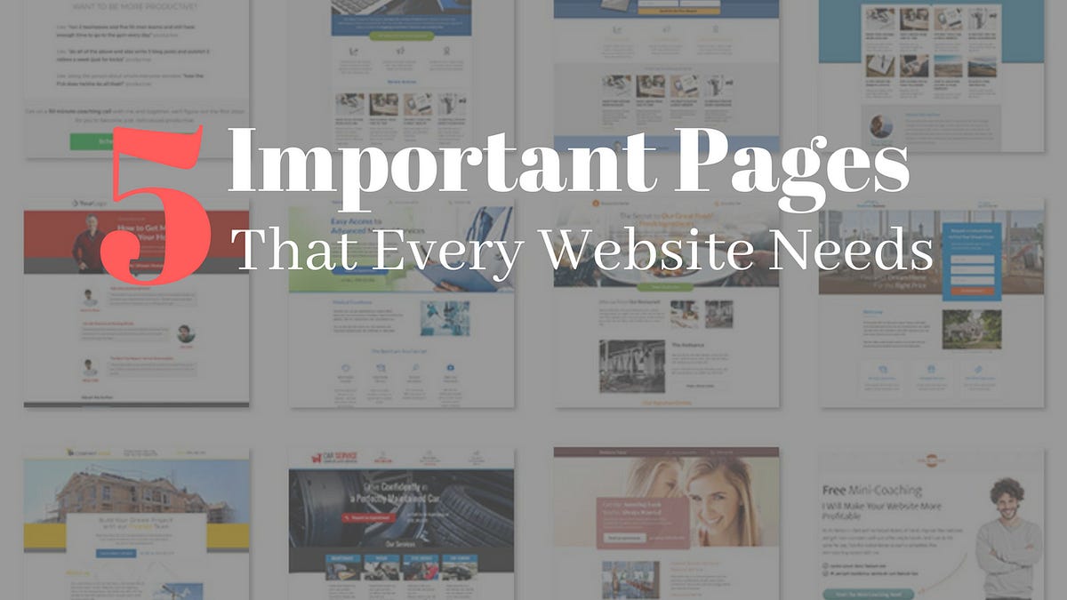 5 Important Pages That Every Website Needs | by Hershey Dianty | Medium