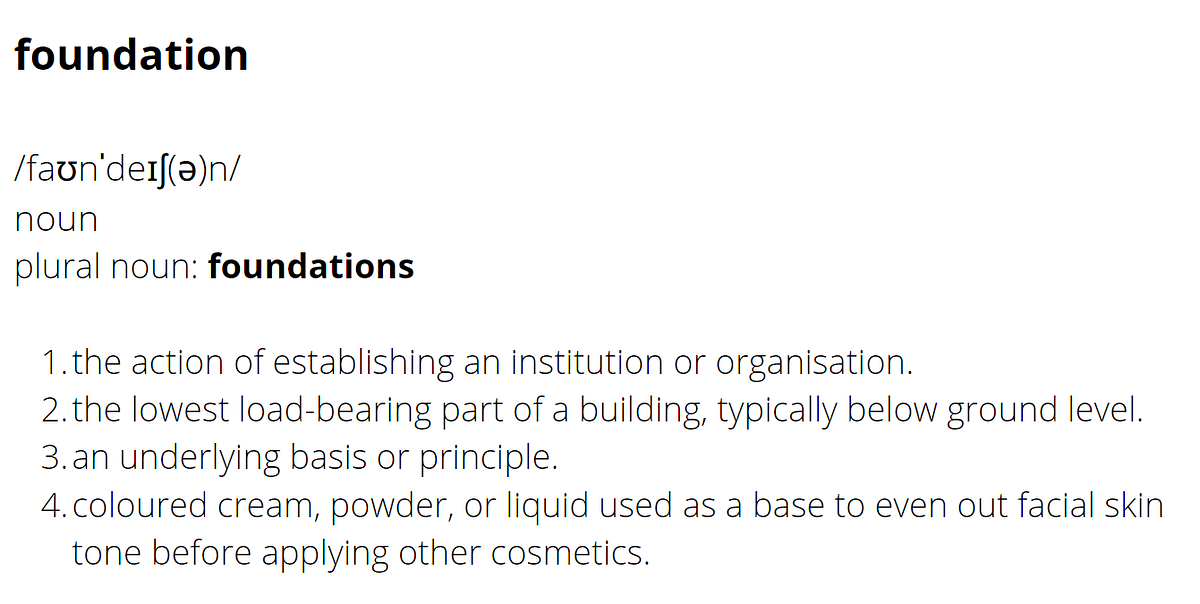 Building foundations. I think deeply about words. | by Fran McEwen | Medium