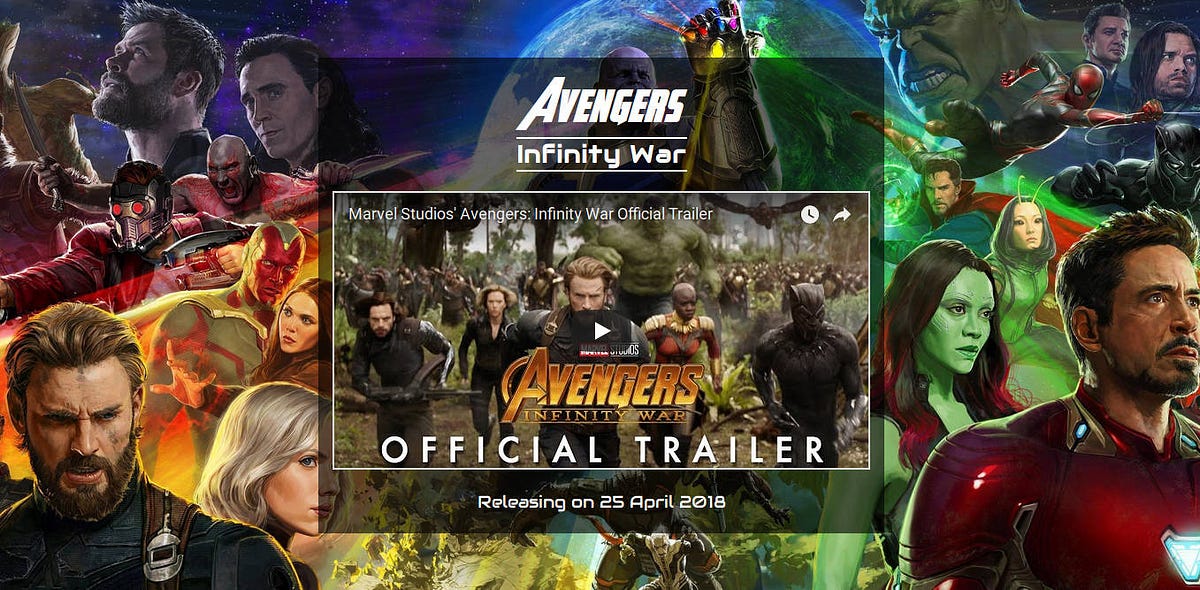 How to make a poster for Avengers: Infinity War in HTML and CSS | by Kunal | We’ve moved to ...