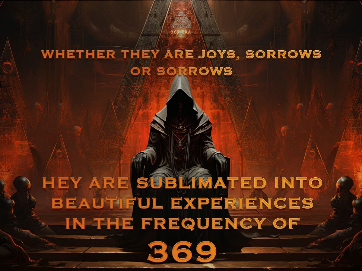 they are sublimated into beautiful experiences in the frequency of 369 ...