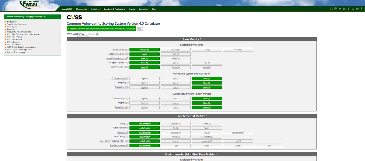 CVSS 4.0: Unveiling the Vulnerability Scoring System | by Suprajabaskaran | InfoSec Write-ups