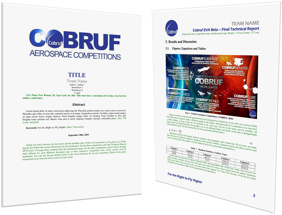 Templates & Forms | COBRUF Aerospace Competitions | by Cobrufnauta ...