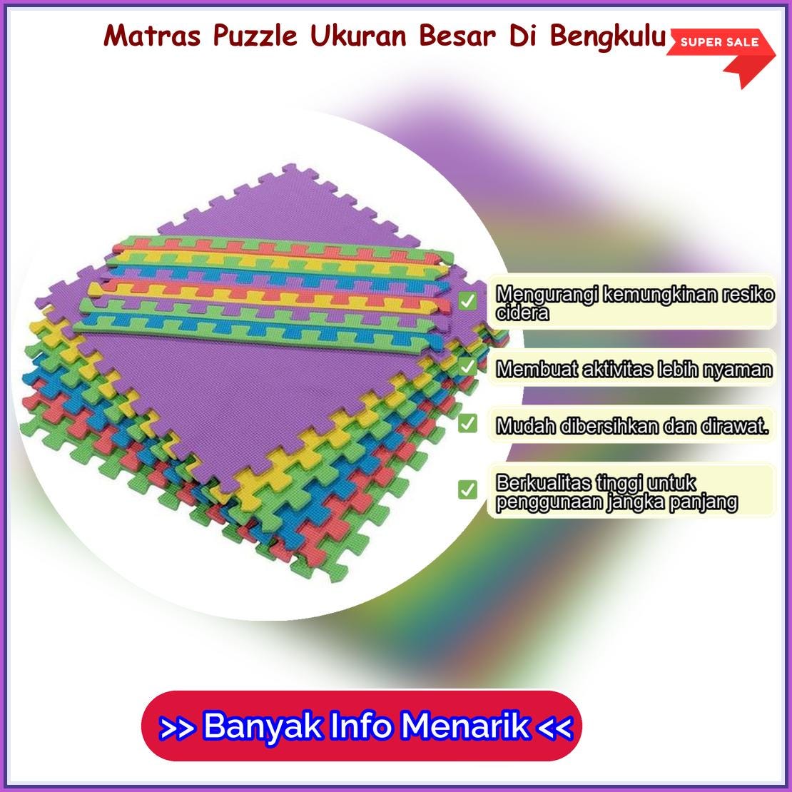 Matras Puzzle Ukuran Besar Di Bengkulu - Matras Puzzle Tebal - Medium