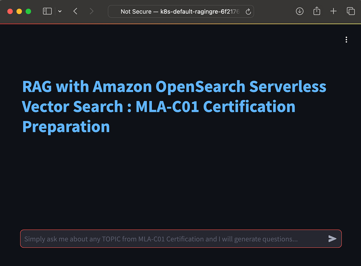 Rag Solution On Amazon Bedrock Part 7 Deploying On Amazon Eks Using Aws Cdk By Vivek V 1981