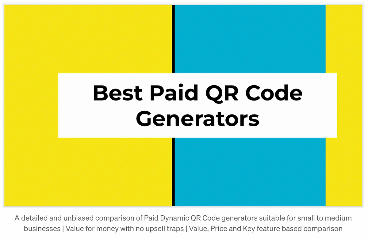 Pricing comparison of best paid qr code generators to create branded qr ... Pricing comparison of best paid qr code generators to create branded qr ...