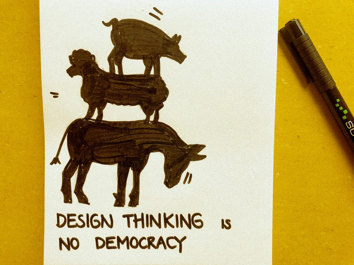 Design Thinking is no democracy. This could sound paradox: There’s a ...