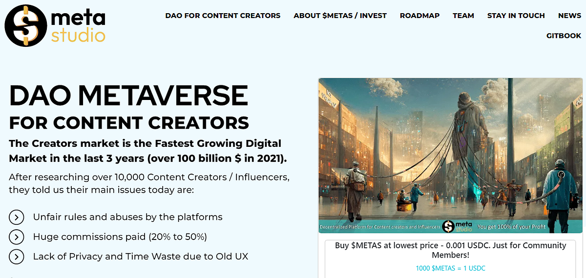 Exploring MetaStudio: The Decentralized Platform for Content Creators ...