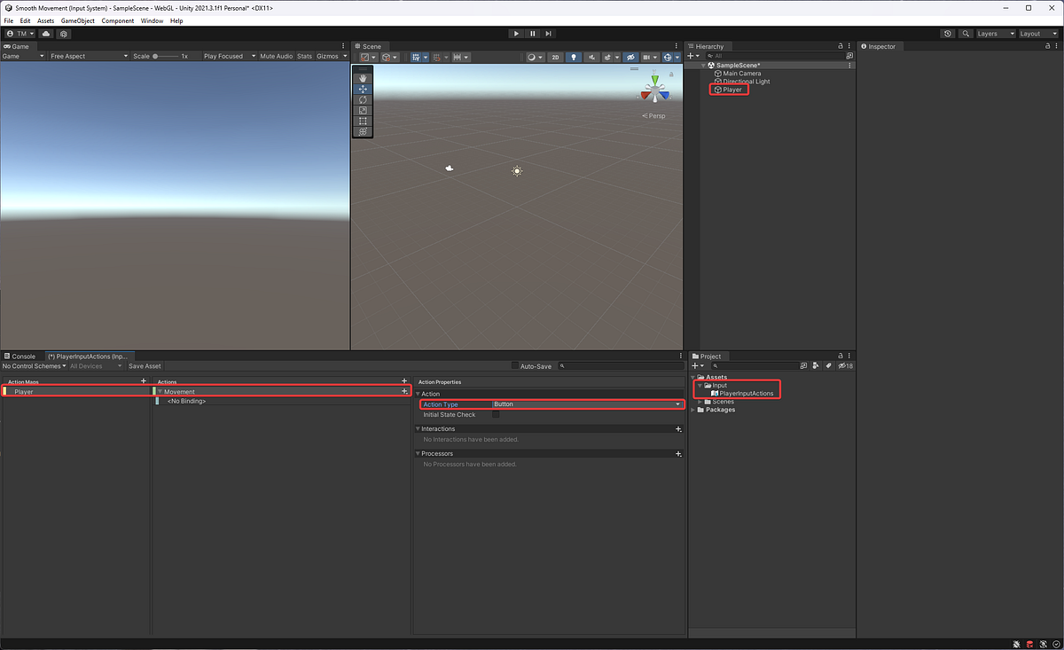 Smooth Movement (Unity Input System: 2D Vector Composite) | by Thomas Mauro | Medium