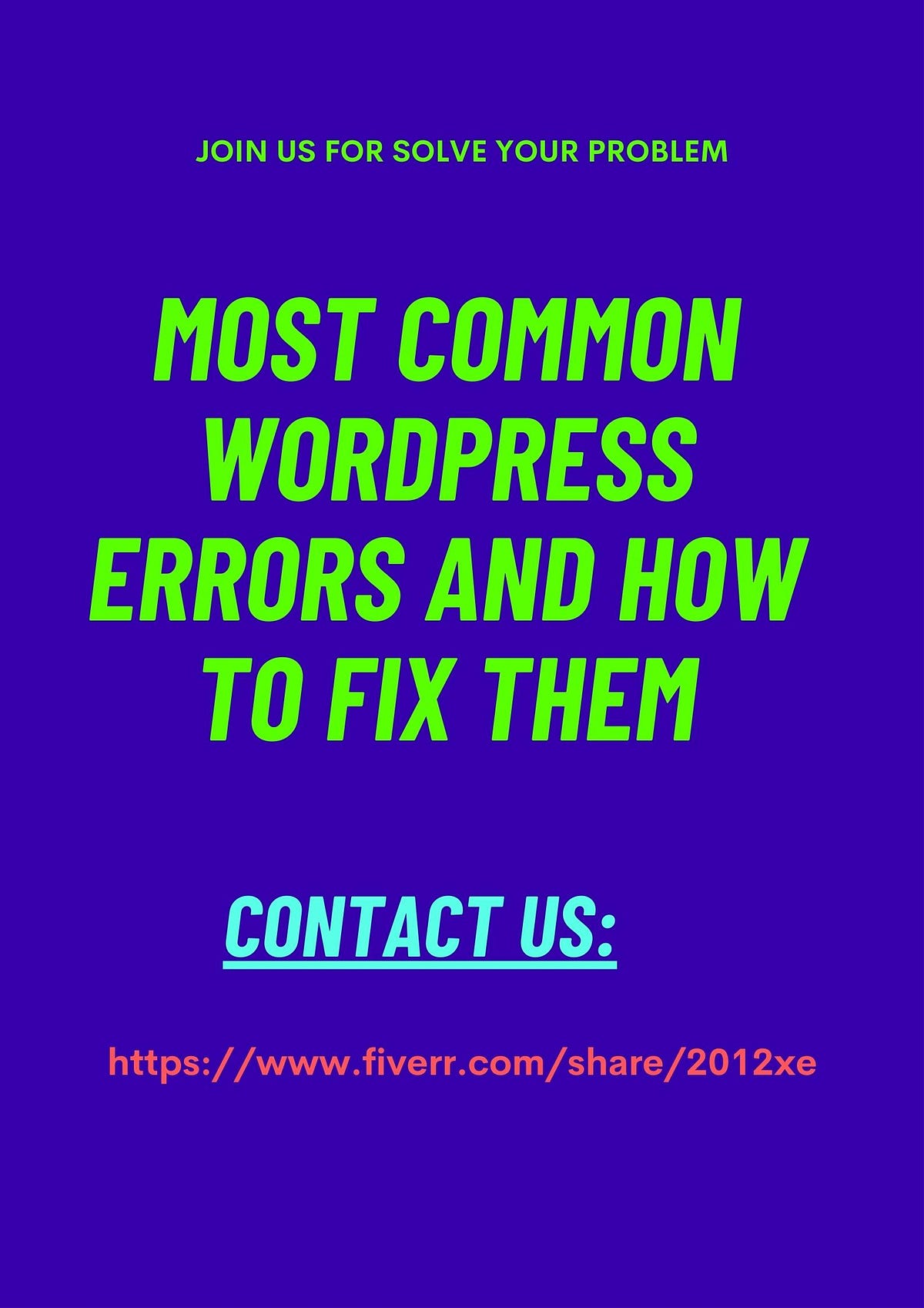 Most Common WordPress Errors and How to Fix Them - ashrafhossenkhan ...