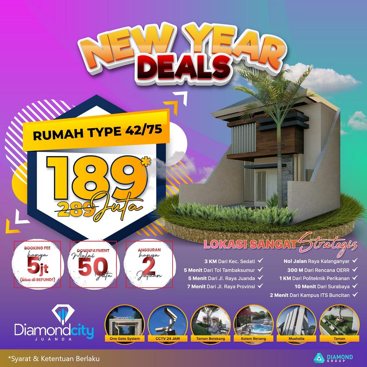 PROMO TERBATAS, Rumah Ternyaman di Sidoarjo Hanya 100 Jutaan, Diamond ...