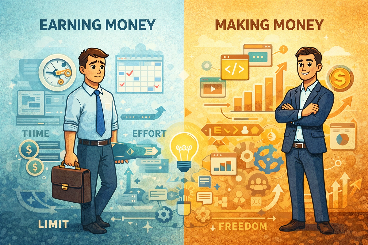Earning Money vs Making Money. Earning Money Is Transactional… | by ...