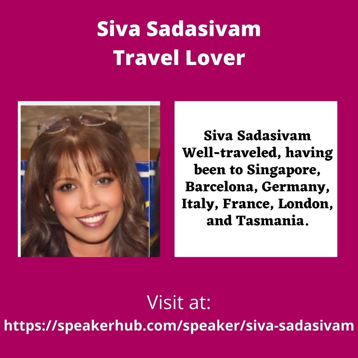 Siva Sadasivam — Travel Lover - Siva Sadasivam - Medium