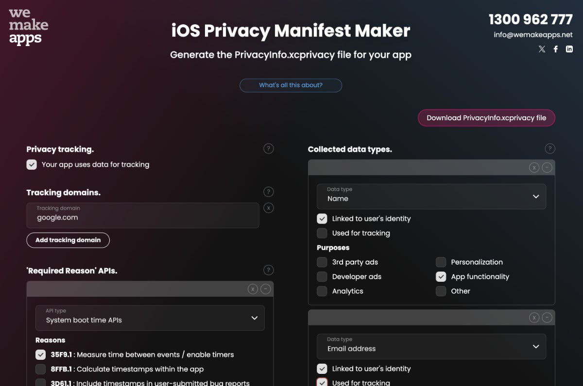 How to quickly get a PrivacyInfo.xcprivacy file for your iOS app | by Mick Byrne | Medium