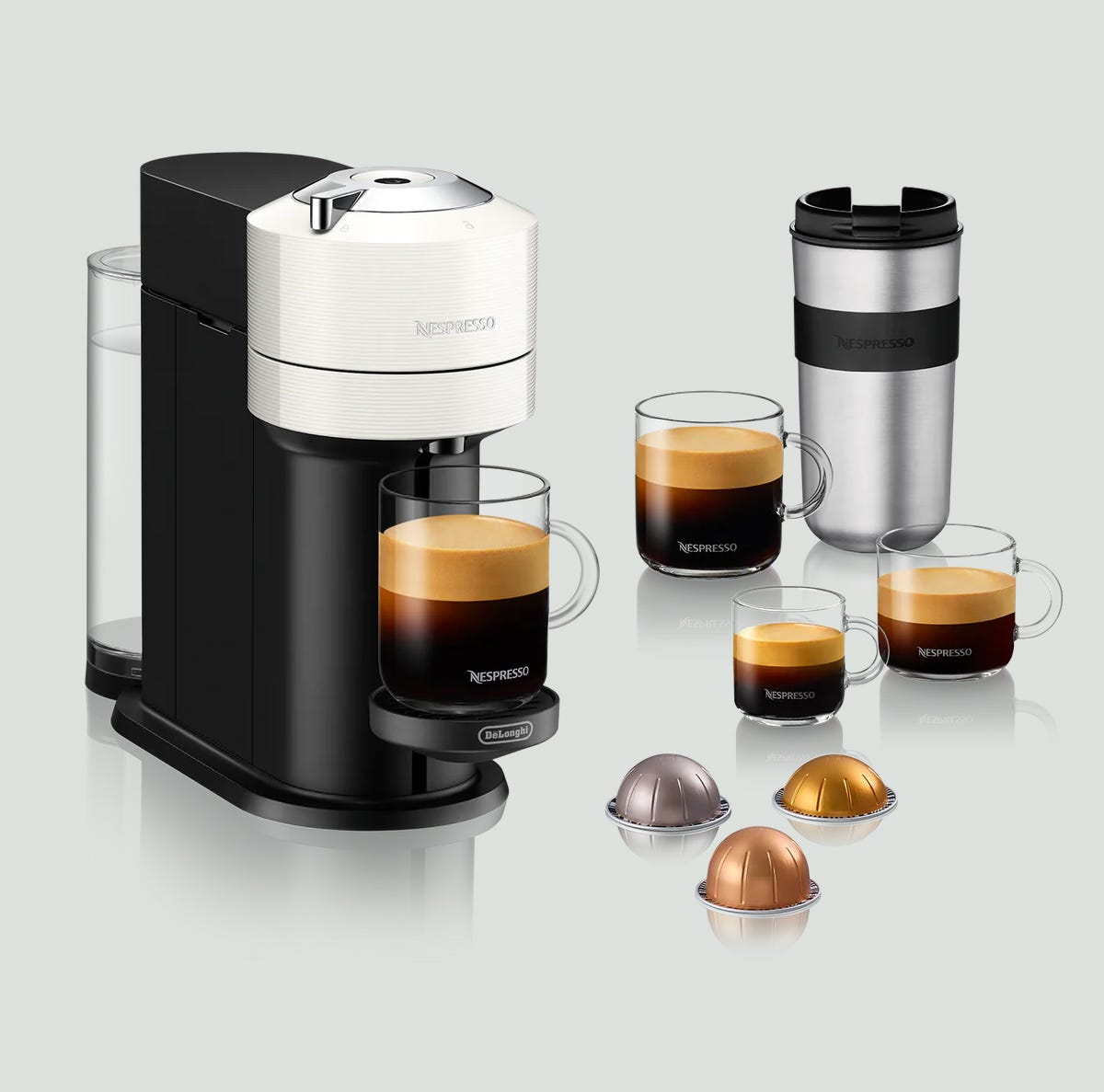 Nespresso Vertuo Next Coffee and Espresso Maker by De’Longhi, White ...