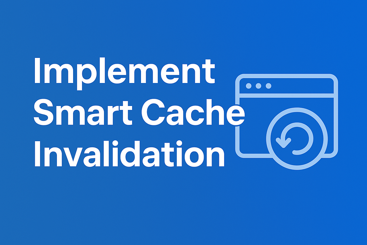 Implement Smart Cache Invalidation | by Nel Biswas Somir | Nov, 2025 | Medium