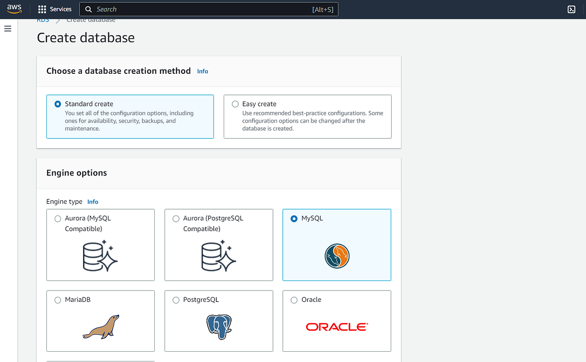 Creating a MySQL RDS single-AZ database instance. | by DJ. KONE | Medium