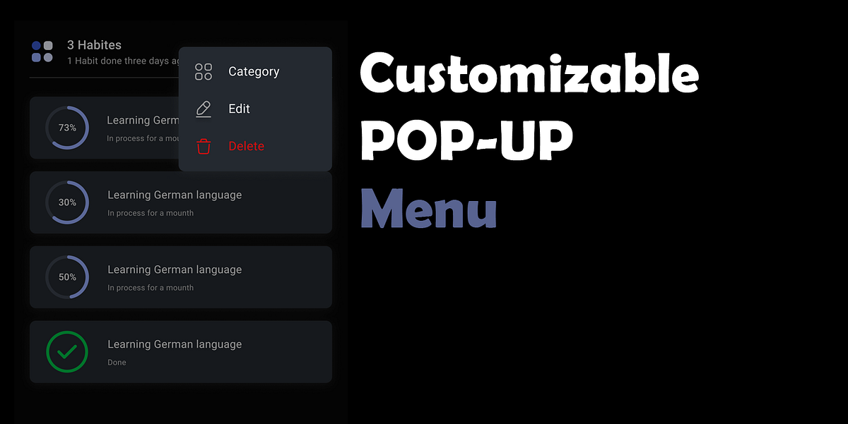 Customizable Pop-Up Menus at Any Position in ListView | by Amin Bakhshi | Medium