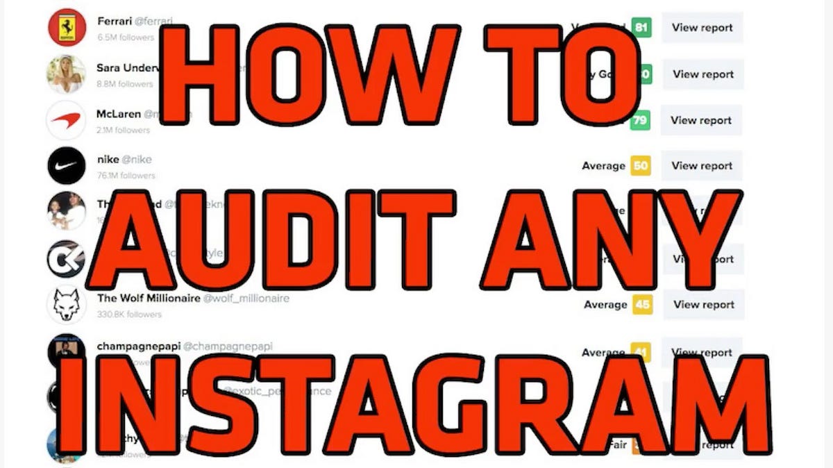 Audit Instagram Accounts — Learn How To Tell Who’s REAL and Who’s FAKE ...