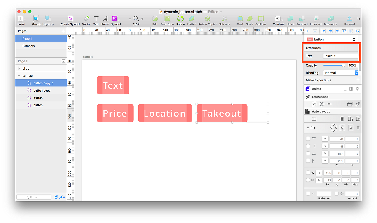 Dynamic Button: Sketch tips. 自動調整大小的按鈕或標籤常見於網頁或手機應用程式中。例如在Yelp裡的tags ...