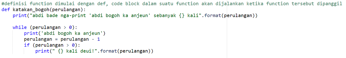 Mari Belajar Python — Dasar Part 4 : function | by Emil Chandrawisesa ...