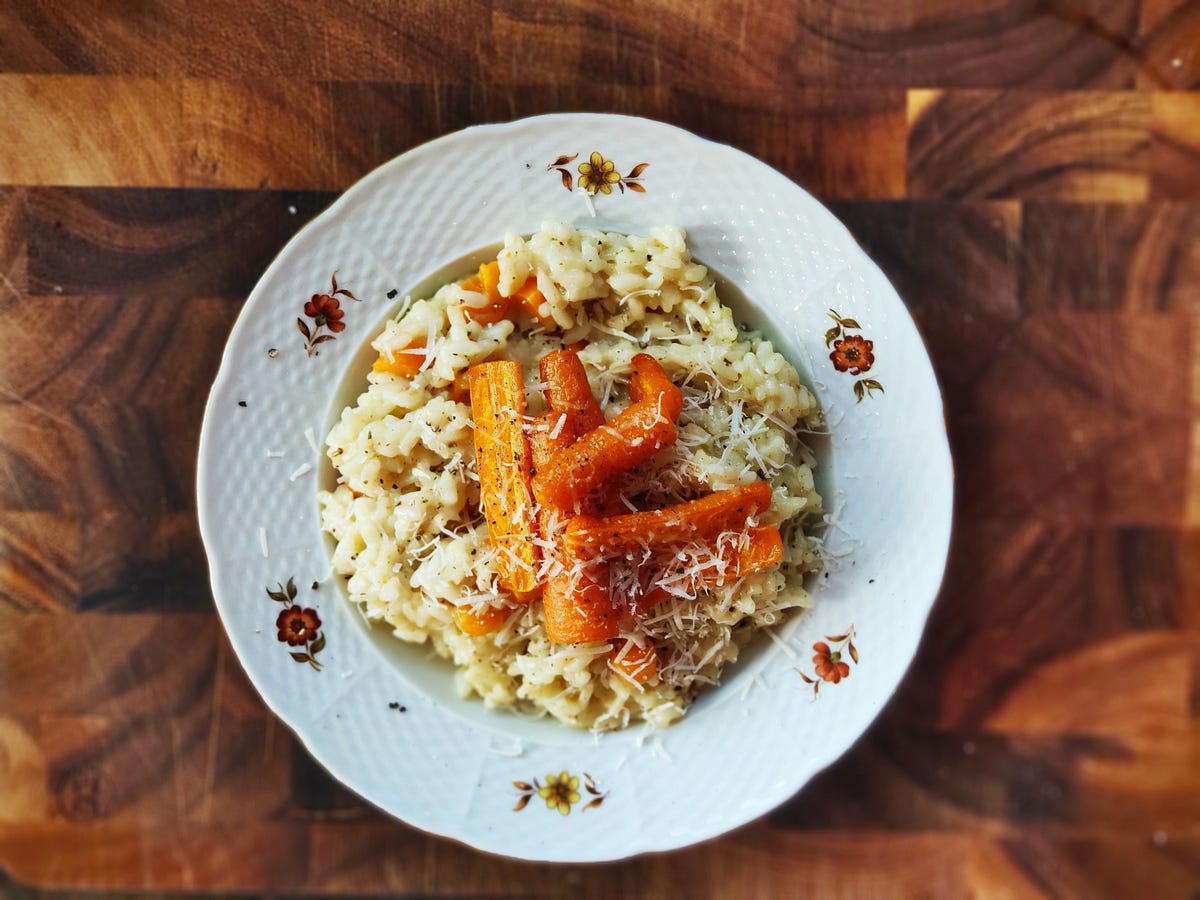 Low FODMAP Recipe — Instant Pot Roasted Carrot Risotto | by FoodMarble ...