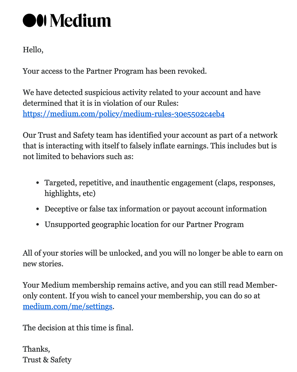 I Was Revoked From Partner Program, Here’s Why | by PUTRY ALEXSANDER33 | Jun, 2024 | Medium