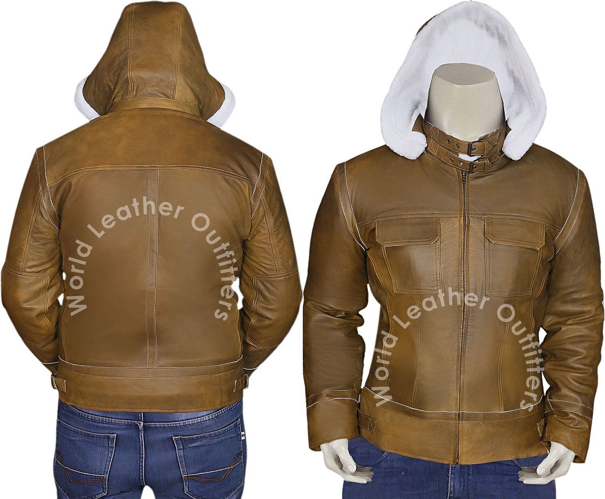Vintage Real Shearling Bomber Leather Jacket with Hood | by Sarah Sawan ...