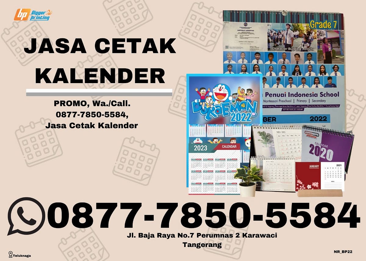 PROMO, Wa./Call. 0877–7850–5584, Jasa Cetak Kalender di Teluknaga ...