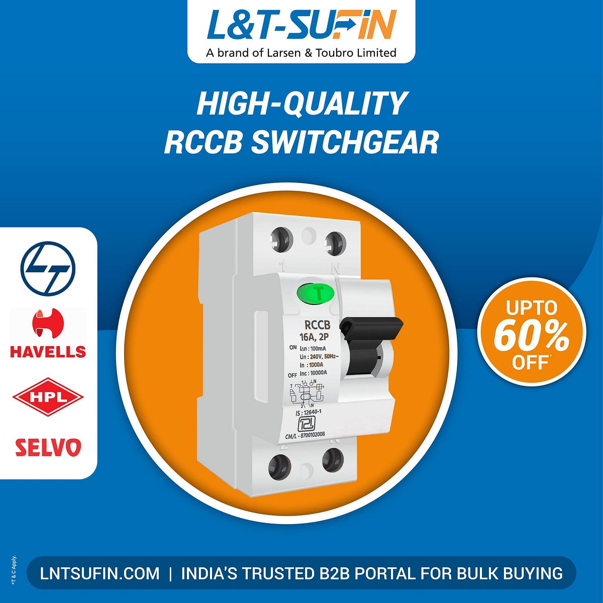 Quality RCCB at L&T SuFin - L&T SuFin - Medium