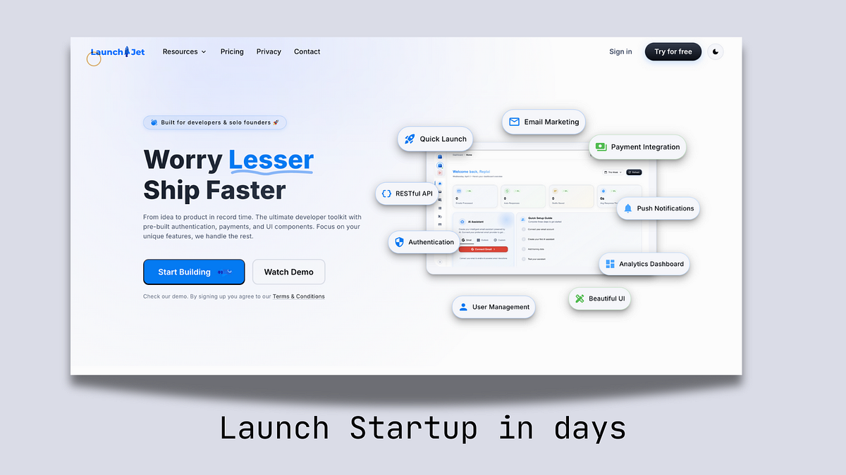 I Got Tired of Rewriting Boilerplate, So I Built LaunchJet — A Full ...