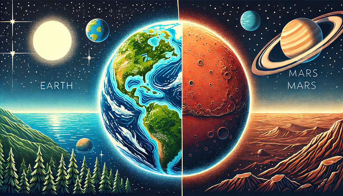 Earth and Mars: Divergent Paths of Two Sister Planets | by Cosmic ...