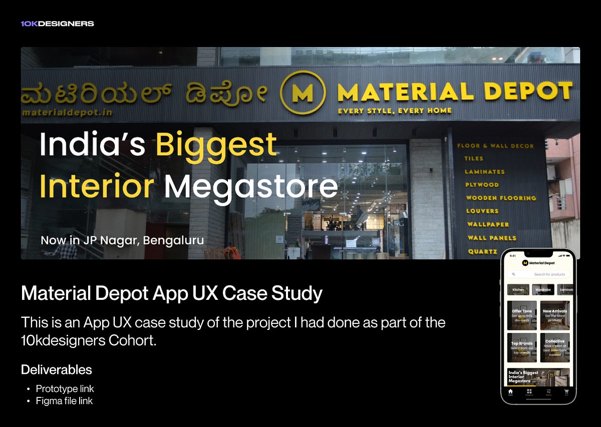 Material Depot : App UX Case Study | by Antony Edward Sachin | Bootcamp ...