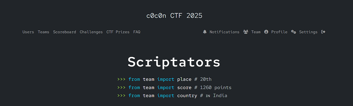 c0c0n CTF 2025 Writeup. How We Solved the C0C0N CTF: A Story of… | by ...