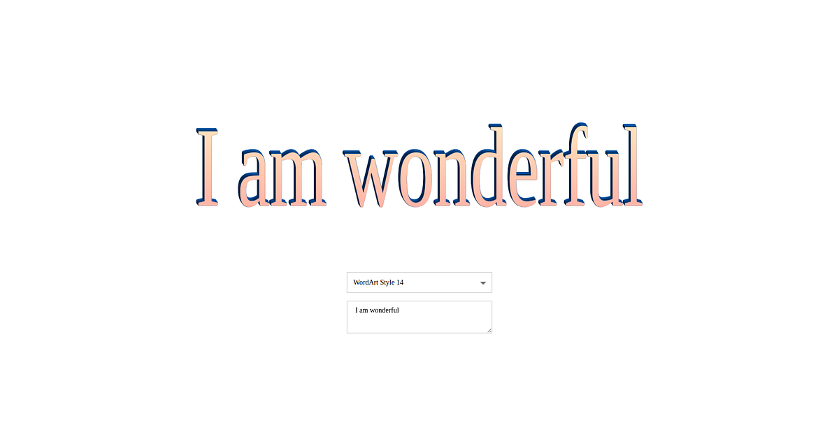 Word art using only HTML and CSS - Girish Venkatachalam - Medium