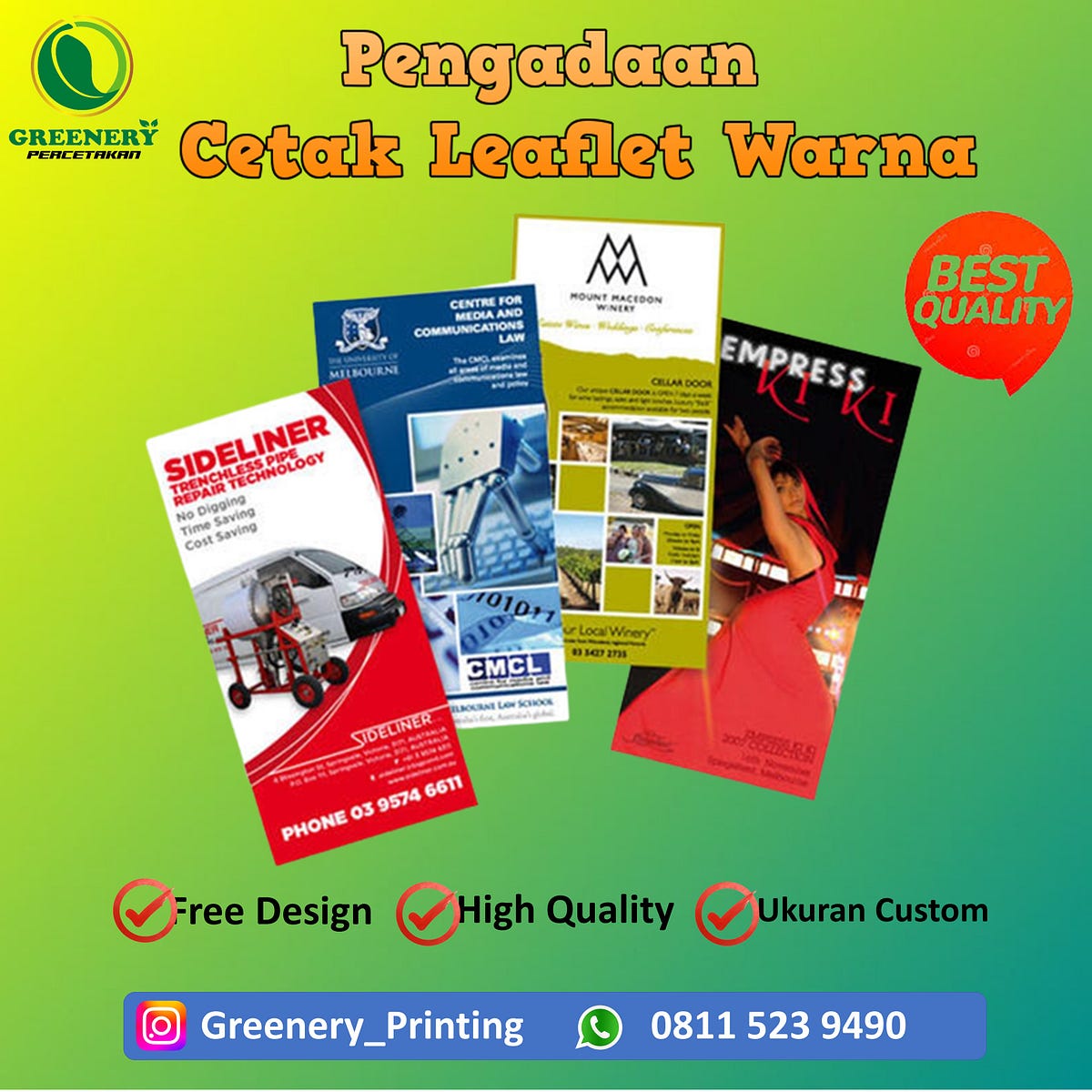 PALING MURAH Pengadaan Cetak Leaflet Warna Tamiyang Layang Hub 0811 5239 490 WA | by ...