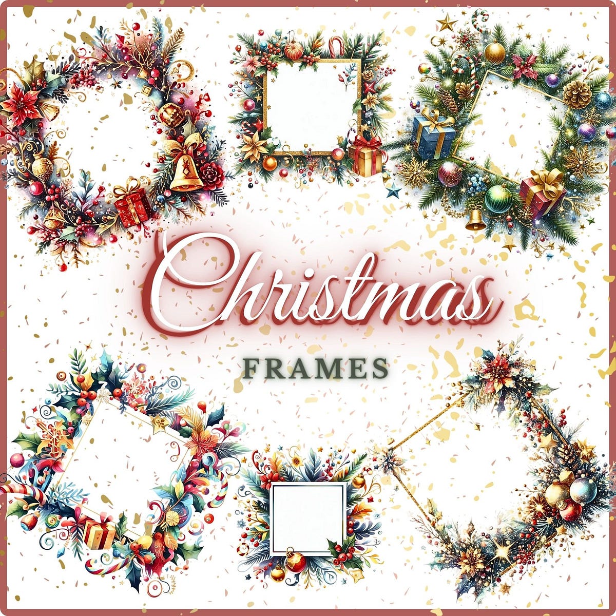 Christmas Frames Clipart Christmas frame png Christmas border frames ...